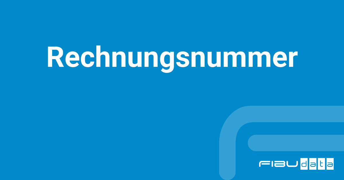 Rechnungsnummer – FIBUdata Softwareentwicklung